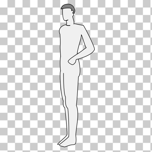 Free: SVG Male body silhouette - side - nohat.cc