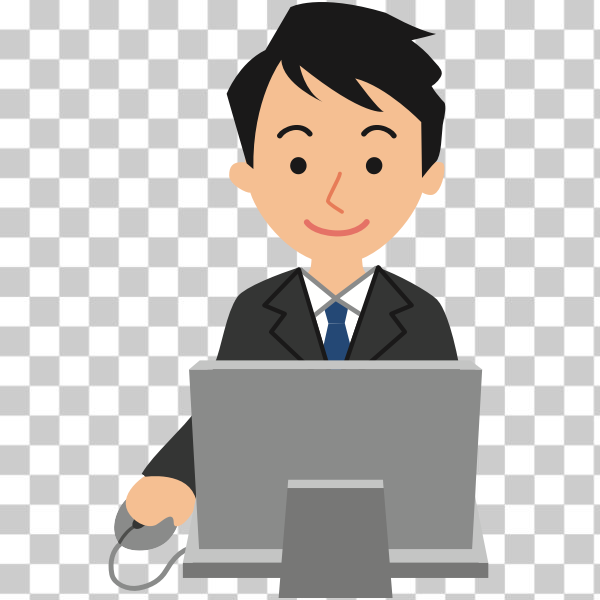 Free: SVG Male computer user vector drawing - nohat.cc