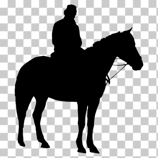 Free: SVG Man On Horseback Silhouette - nohat.cc