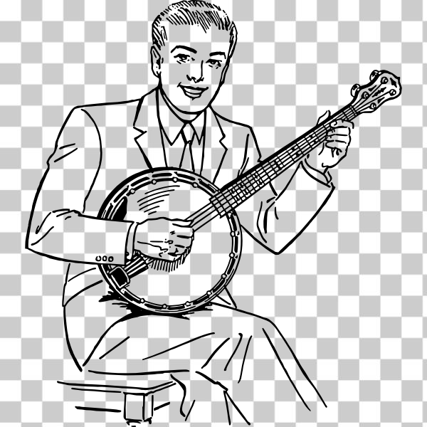 Banjo Drawing
