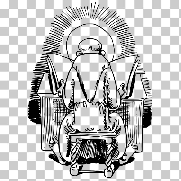 Free: SVG Man sitting and praying vector illustration - nohat.cc