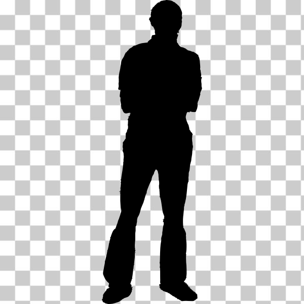 Free: SVG Man standing silhouette vector clip art - nohat.cc