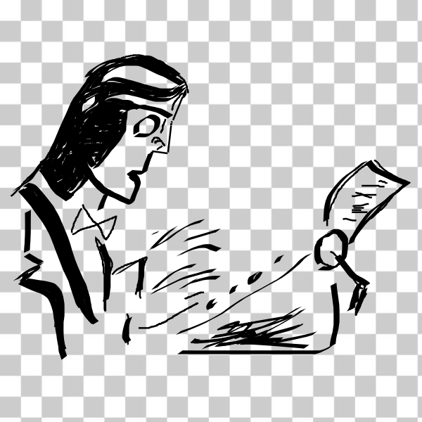 Free: SVG Man typing vector image - nohat.cc