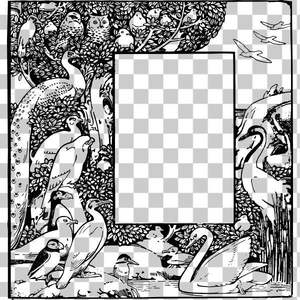 Free: SVG Many birds frame - nohat.cc