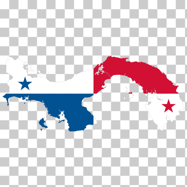 Free: SVG Map of Panama with flag - nohat.cc