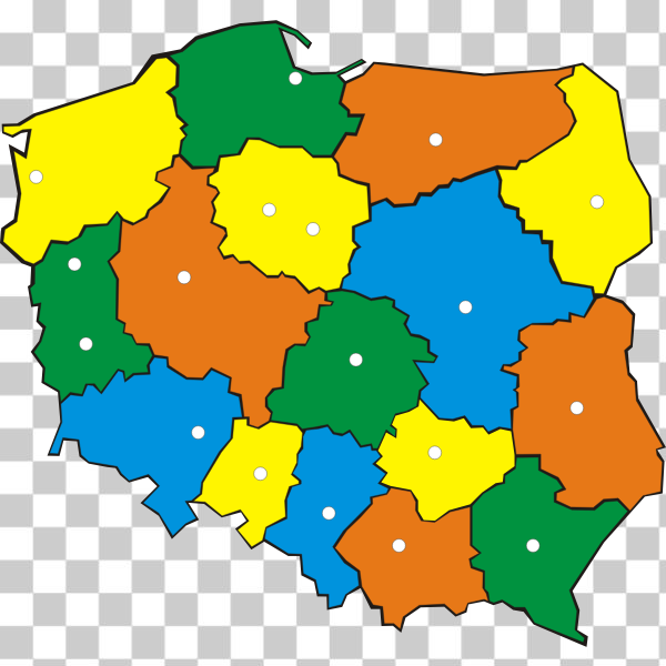 Free: SVG Map of Poland with administrative regions - nohat.cc