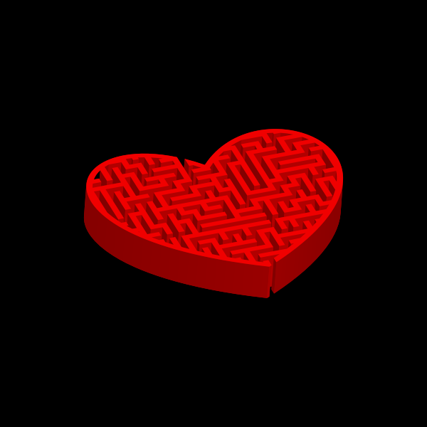 Free: SVG Maze heart vector graphics - nohat.cc