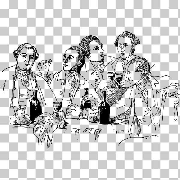 Free: SVG Men drinking in restaurant vector image - nohat.cc