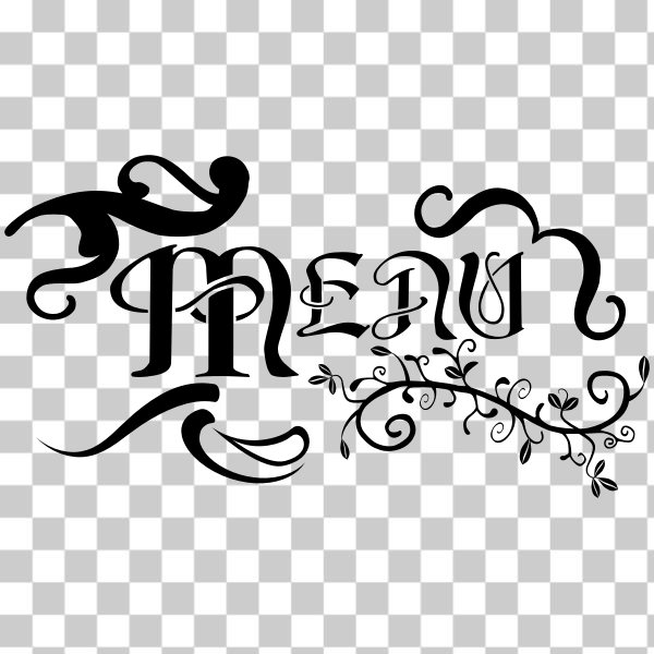 Free: SVG Menu typography vector image - nohat.cc