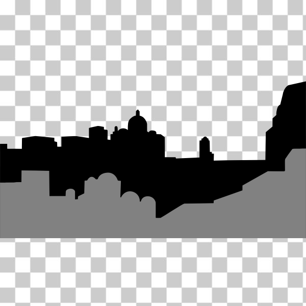 Free: SVG Middle Eastern Cityscape Silhouette - nohat.cc