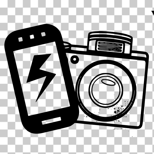 Free: SVG Mobile phone and camera icon vector clip art - nohat.cc