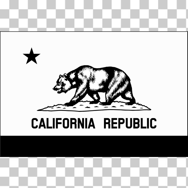 Free: SVG Monochrome flag of California Republic vector image - nohat.cc