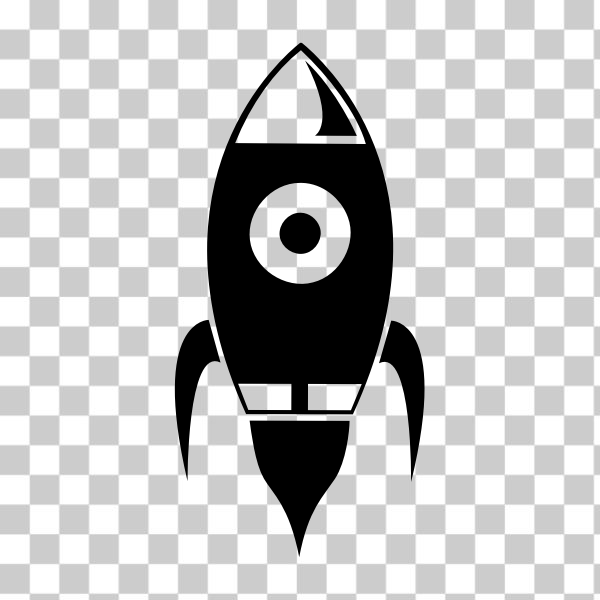 Free: SVG Moon rocket silhouette - nohat.cc