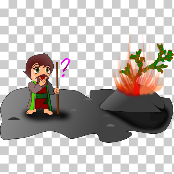 Free: SVG moses and the burning bush chibi version - nohat.cc