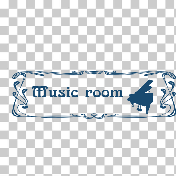 Free: SVG Music room door sign vector image - nohat.cc