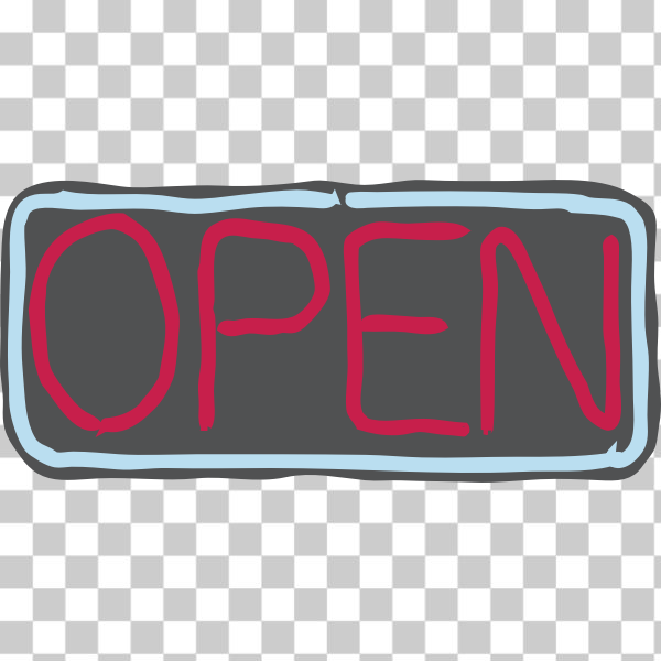 Free: SVG Neon open sign vector image - nohat.cc