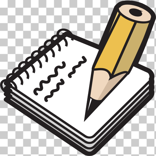 Free: SVG Notepad with pencil - nohat.cc