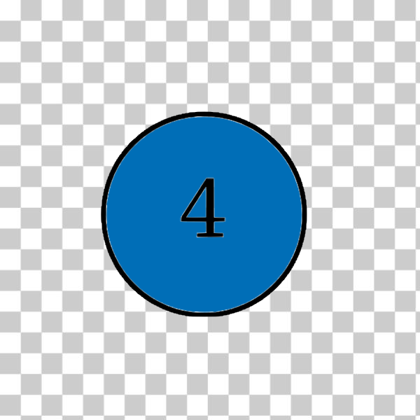 Free: SVG Number four blue icon - nohat.cc