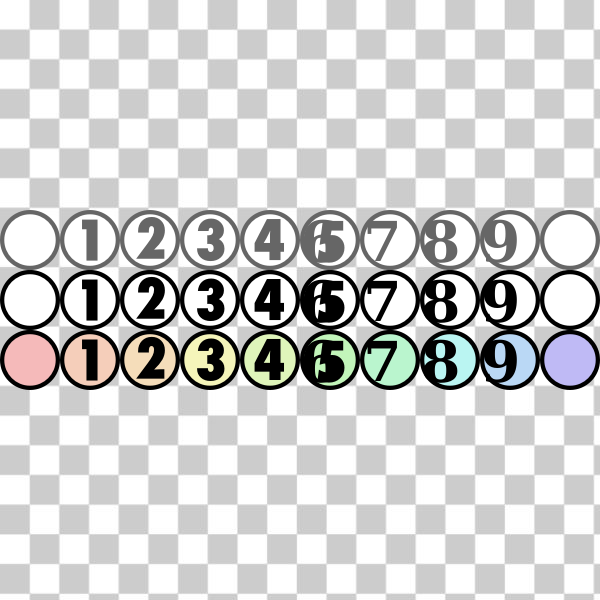 Free: SVG Number icons for CSS slicing - nohat.cc