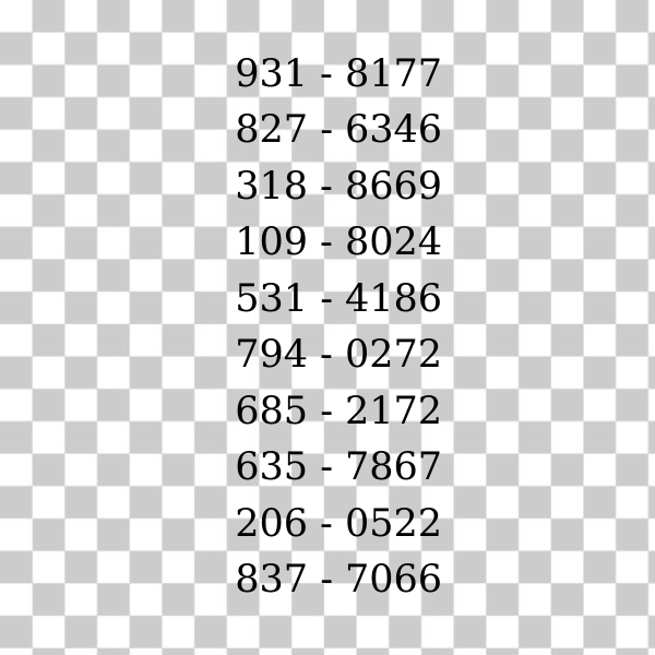 Free: SVG Numbers in rows and columns - nohat.cc