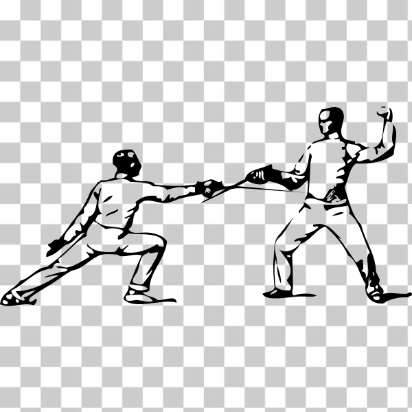 Free: SVG Octave parry in fencing vector image - nohat.cc