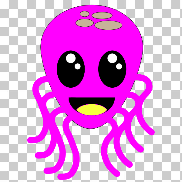 Free: SVG Octopus with face - nohat.cc