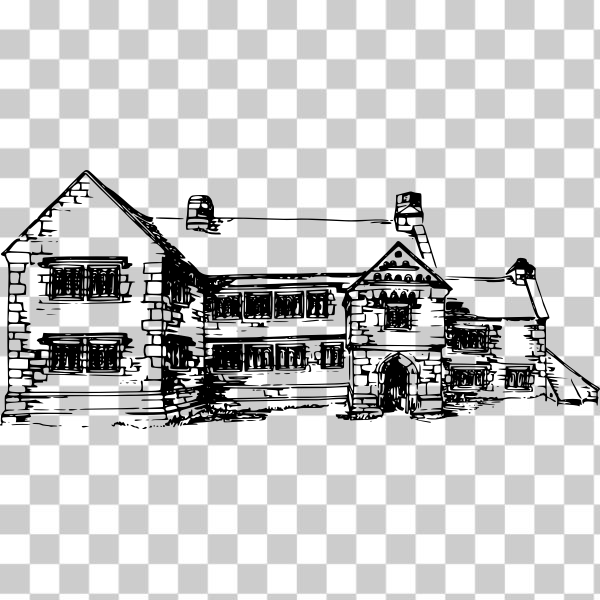 Free: SVG Old English hall - nohat.cc
