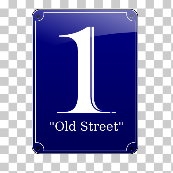 Free: SVG Old Street No 1 sign vector illustration - nohat.cc