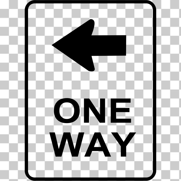 Free: SVG One way traffic roadsign vector image - nohat.cc