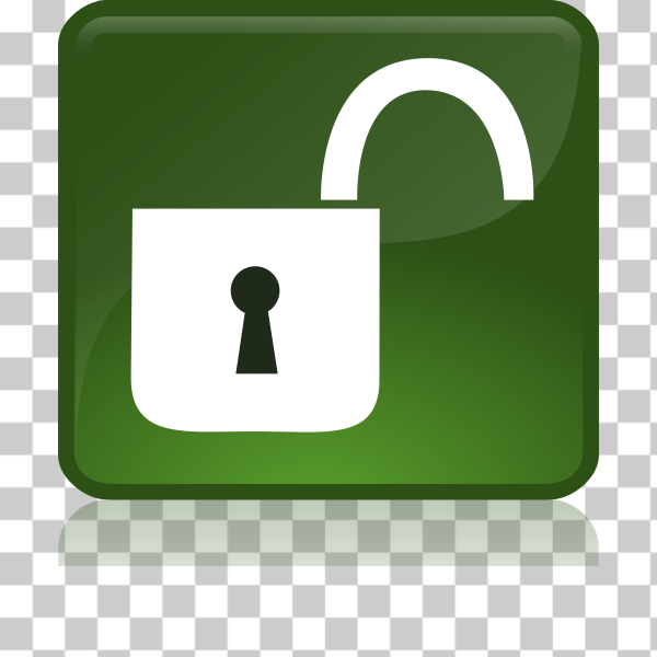 Free: SVG Opened lock in green button vector graphics - nohat.cc
