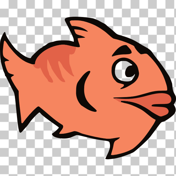 Free: SVG Orange cartoon fish - nohat.cc