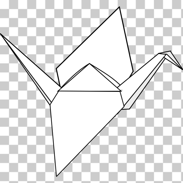 Origami Crane Vector Free: SVG Origami Crane Vector Graphics