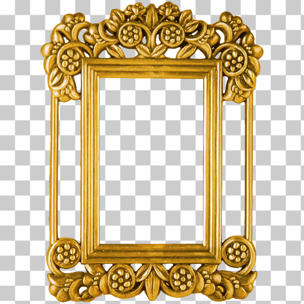 Free: SVG Ornate Frame Gold Color - nohat.cc