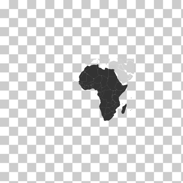 Free: SVG Outline map of African continent vector image - nohat.cc