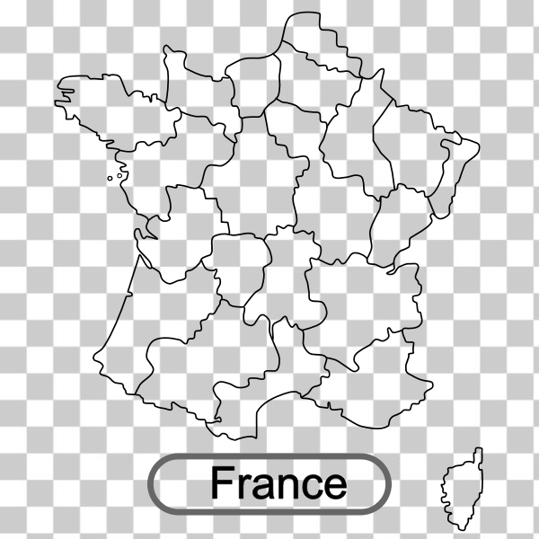 Free: SVG Outline map of France vector illustration - nohat.cc