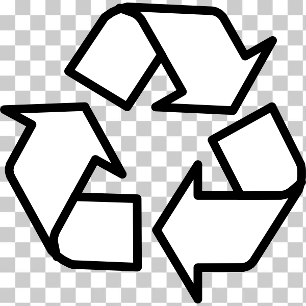 Free: SVG Outline recycling symbol vector clip art - nohat.cc