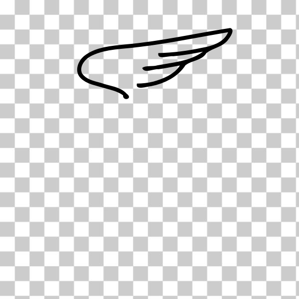 Free: SVG Outlined single wing - nohat.cc