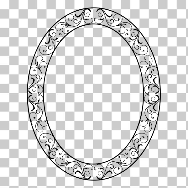 Free: SVG Oval Flourish Frame - nohat.cc