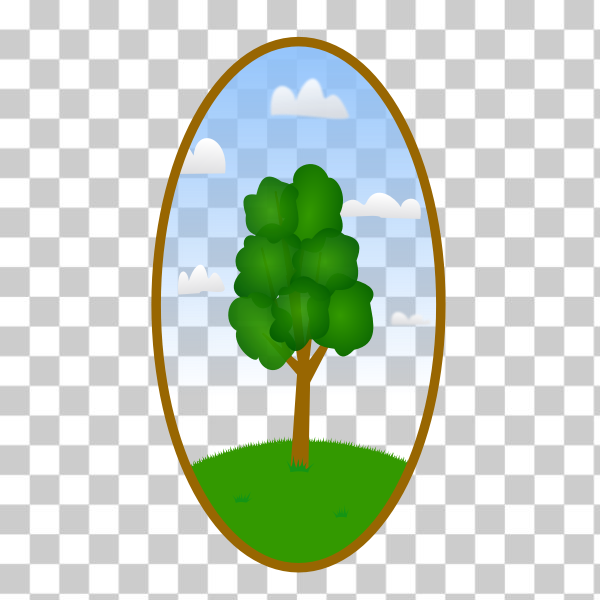 Free: SVG Oval shaped nature landscape vector image - nohat.cc