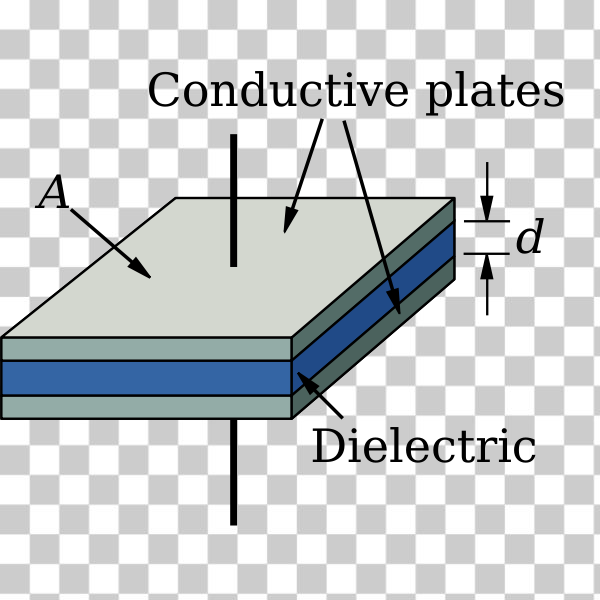 Free: SVG Parallel plate capacitor vector drawing - nohat.cc