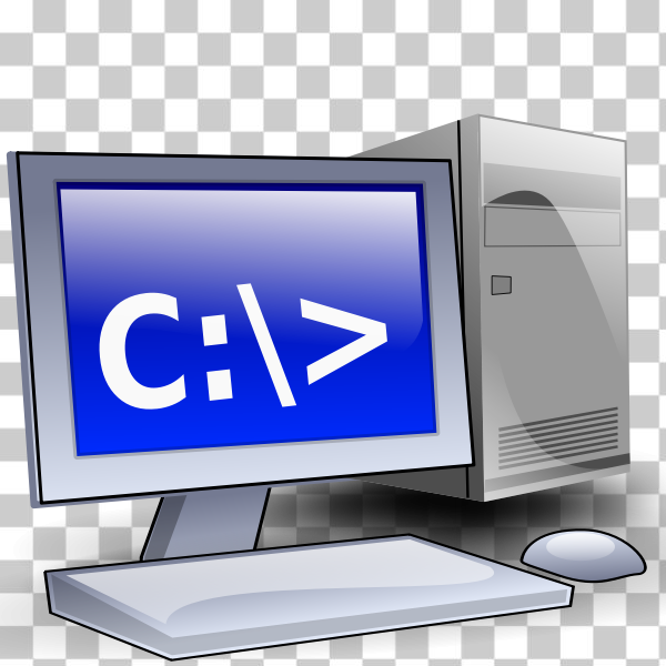 Free: SVG PC with C hard drive icon verctor drawing vector - nohat.cc