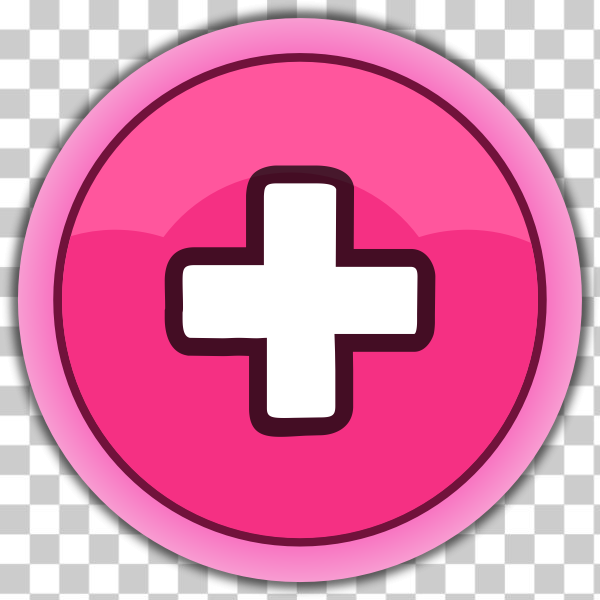 Free: SVG Pink plus button - nohat.cc