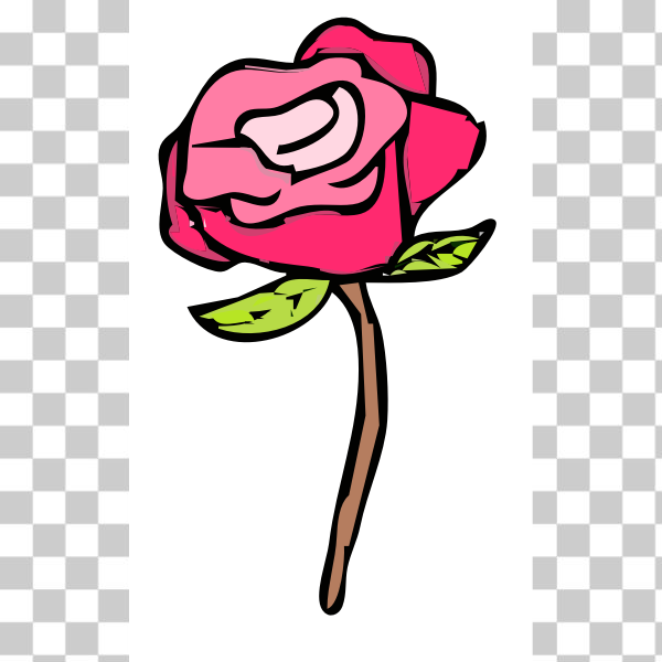 Free: SVG Pink rose vector illustration - nohat.cc