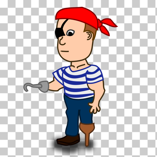 Free: SVG Pirate comic character vector image - nohat.cc