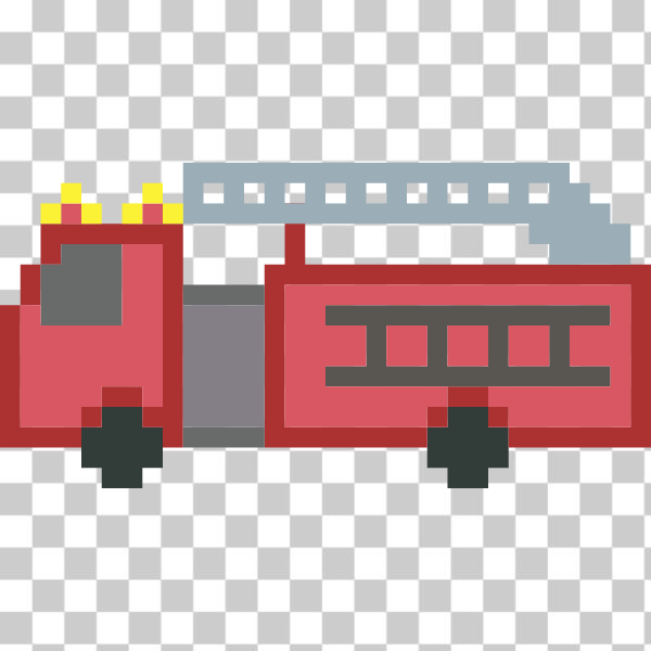 Free: SVG Pixel fire engine - nohat.cc