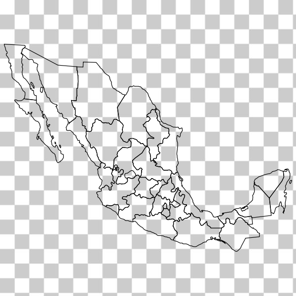 Free: SVG Political map of Mexico vector graphics - nohat.cc
