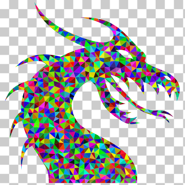 Free: SVG Prismatic Low Poly Dragon - nohat.cc