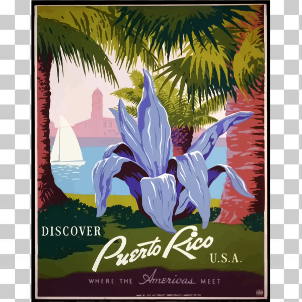 Free: SVG Puerto Rico travel poster - nohat.cc