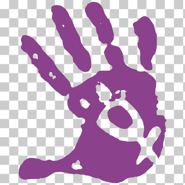 Free: SVG Purple hand-print - nohat.cc