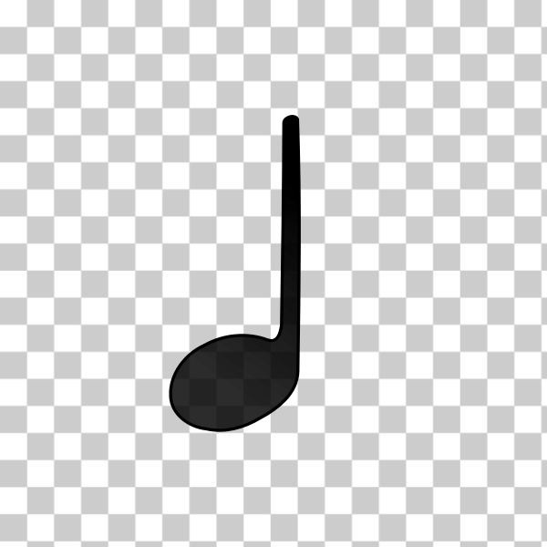 Free: SVG Quarter note with stem facing up vector image - nohat.cc